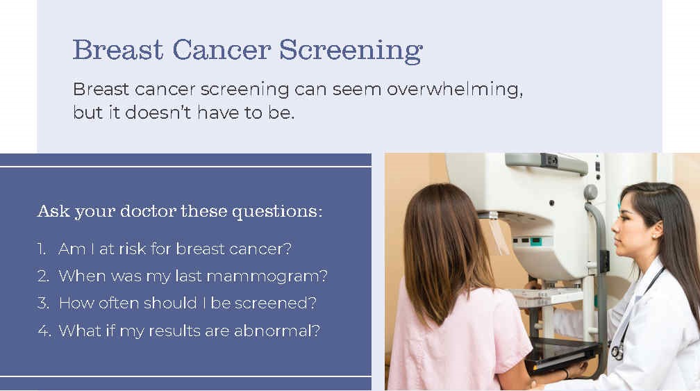 Breast Cancer and Cervical Cancer Screening Question Card - Multiple ...