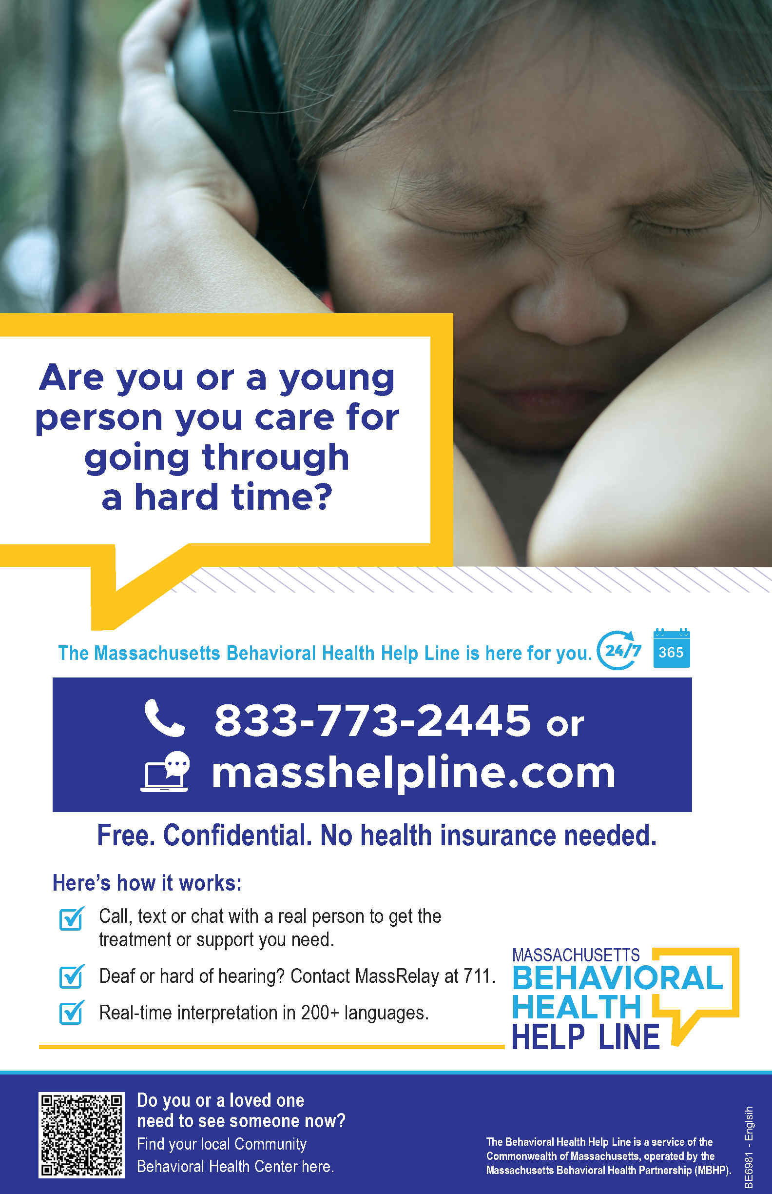 Behavioral Health Helpline Poster - Autism Spectrum - English ...