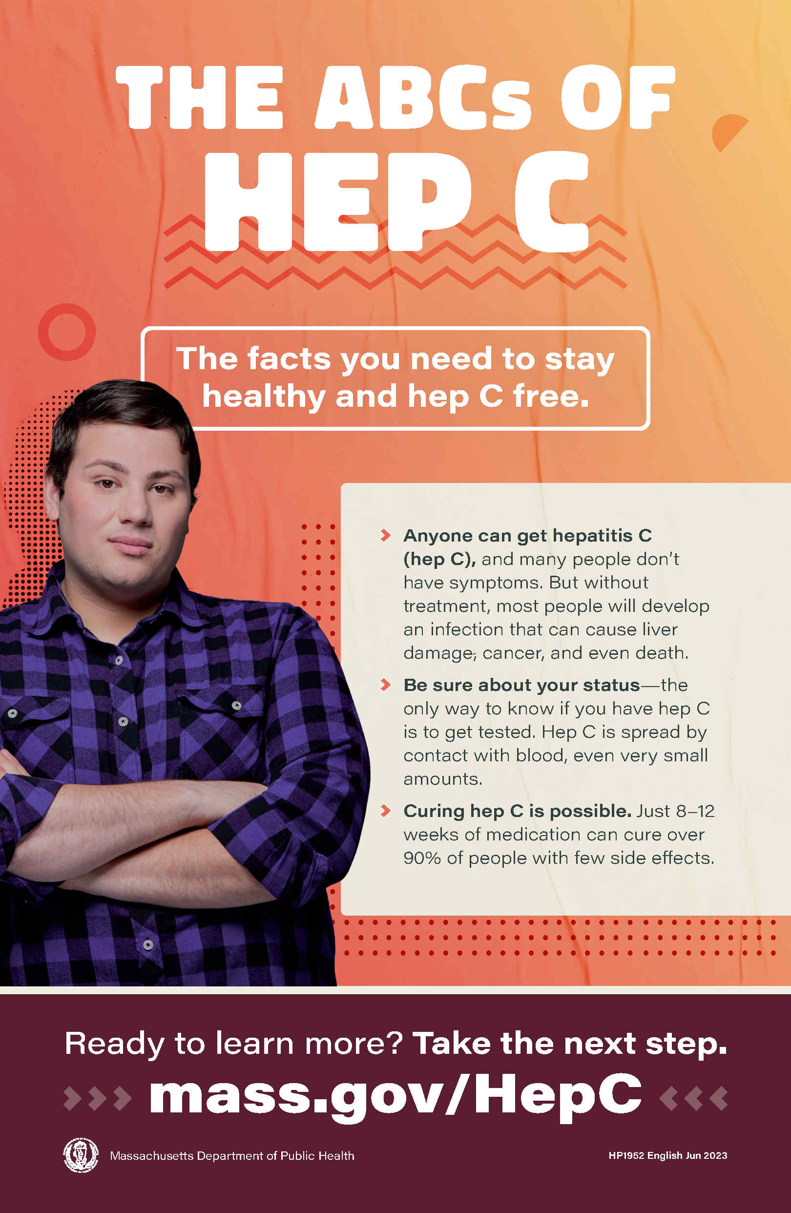 ABCs of Hep C Poster - (man in button up) - Multiple Languages ...