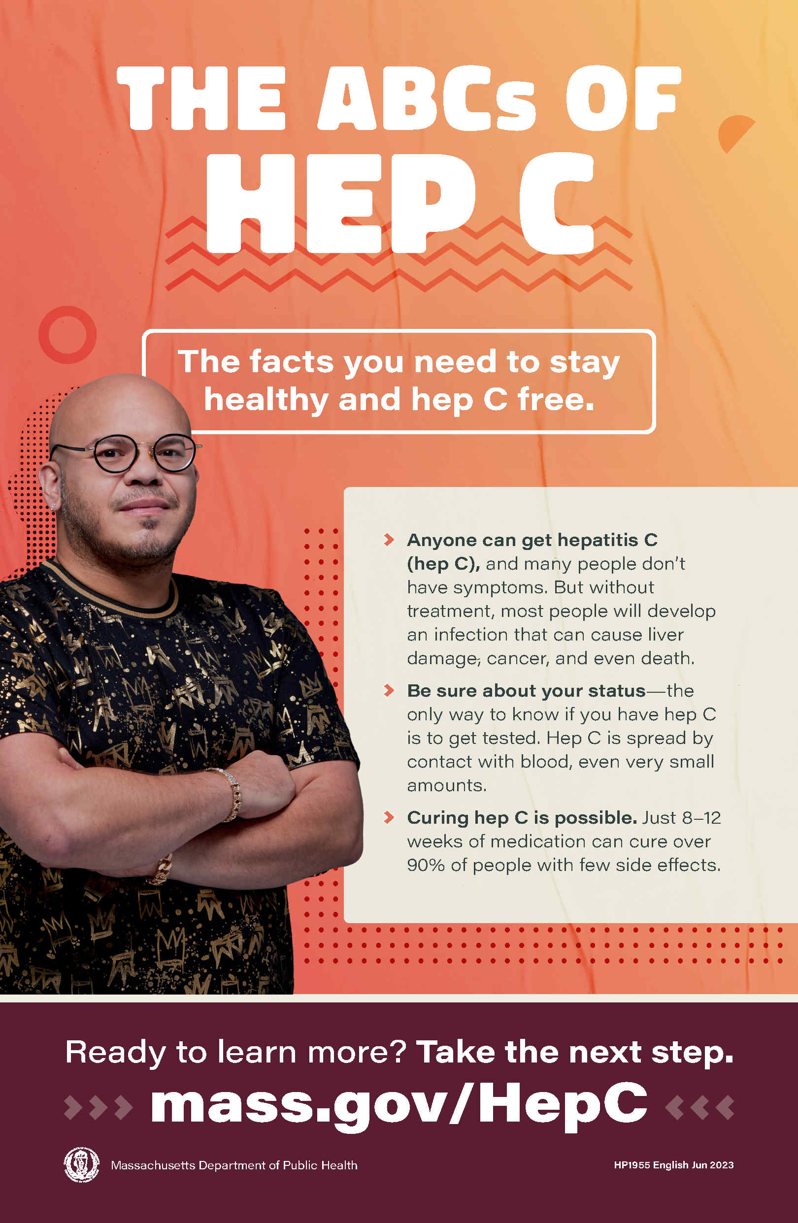 ABCs of Hep C Poster - (bald man with glasses) - Multiple Languages ...
