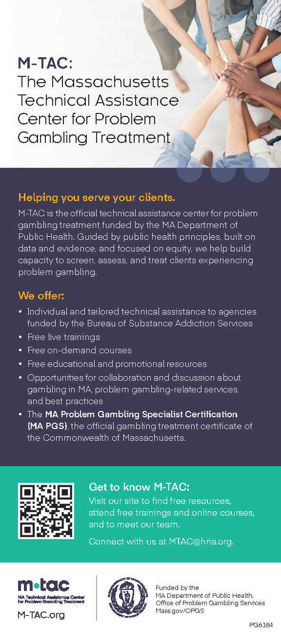 M-TAC Rack Card - English: Massachusetts Health Promotion Clearinghouse