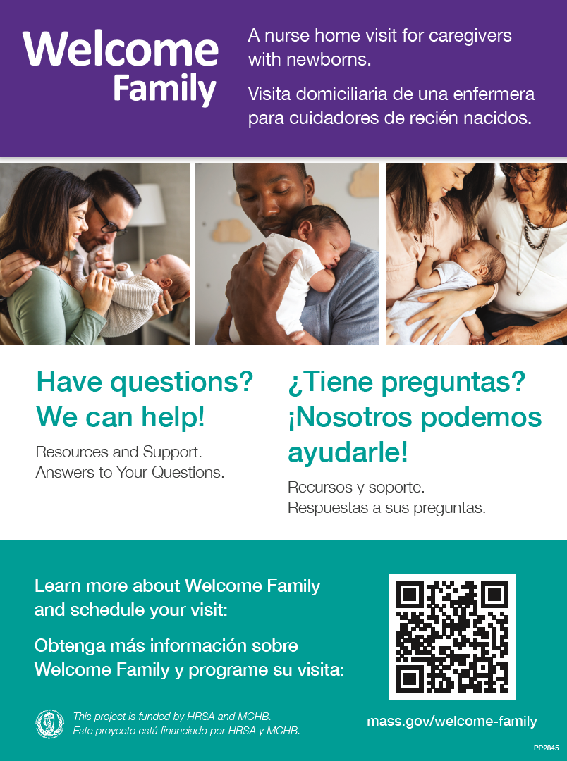 Welcome Family Program Poster - English/Spanish: Massachusetts Health ...