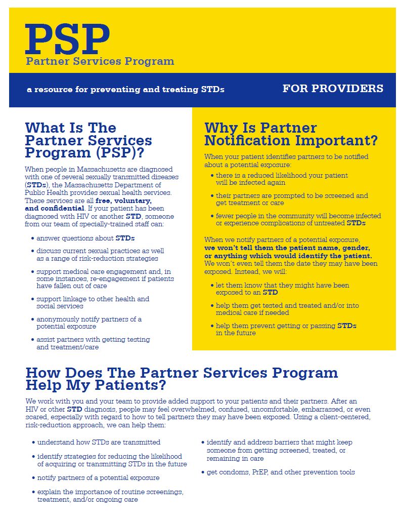 Partner Services Program for Providers Factsheet - English ...