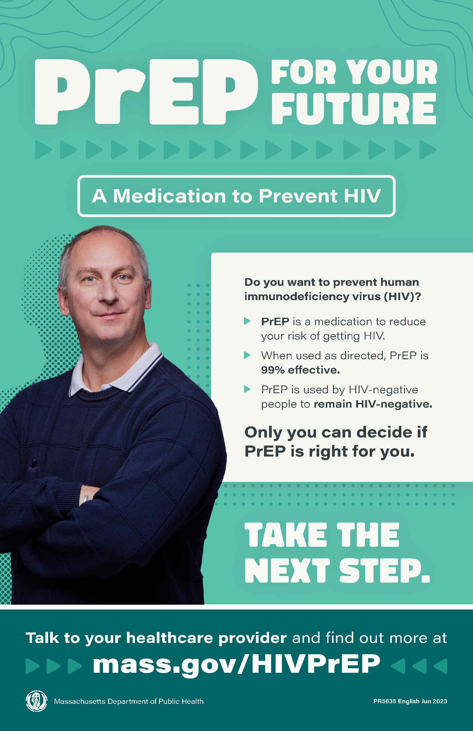 PrEP for Your Future Poster - (older man with blue sweater) - Multiple ...