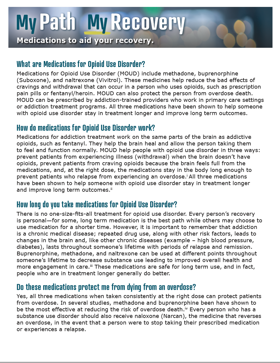 My Path My Recovery Medication to Aid Your Recovery Flyer - Multiple ...