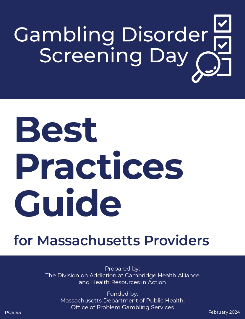 Gambling Disorder Screening Day Event Best Practices Guide - English ...