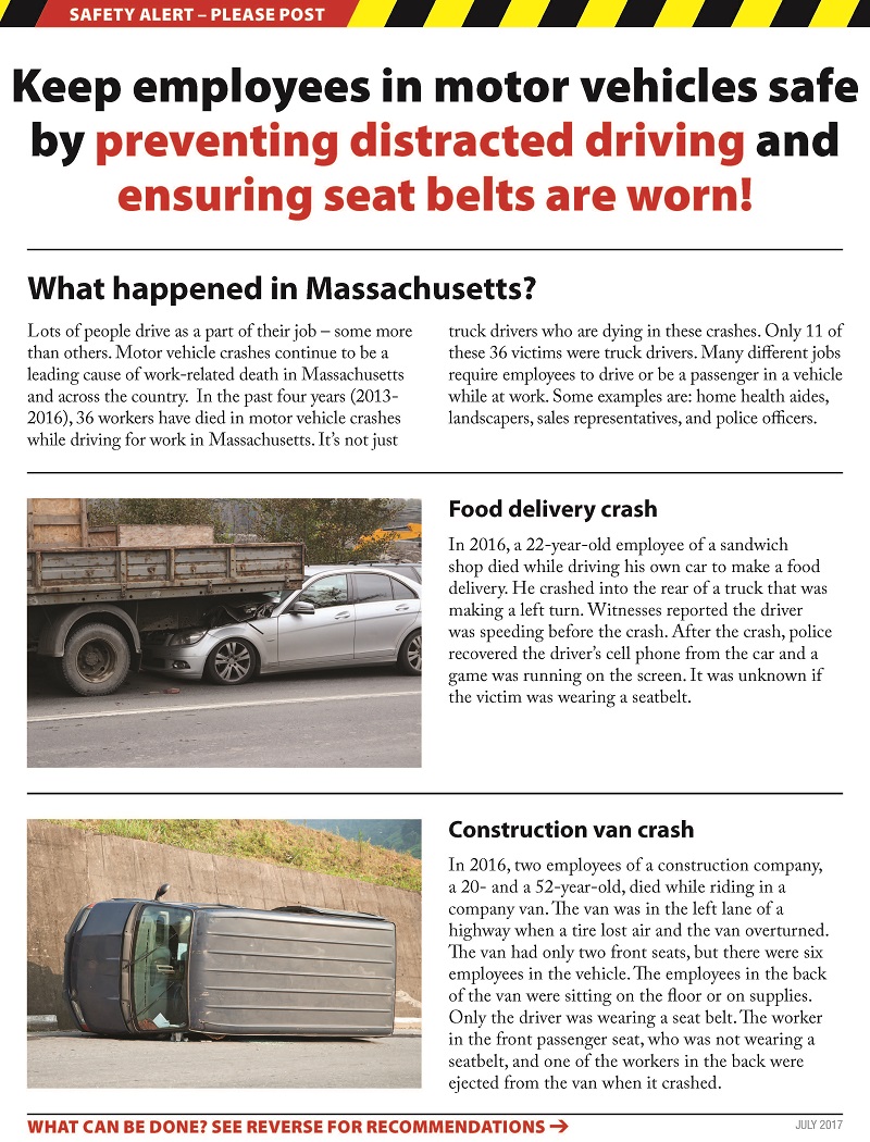 Distracted Driving Fact Sheet - Multiple Languages: Massachusetts ...