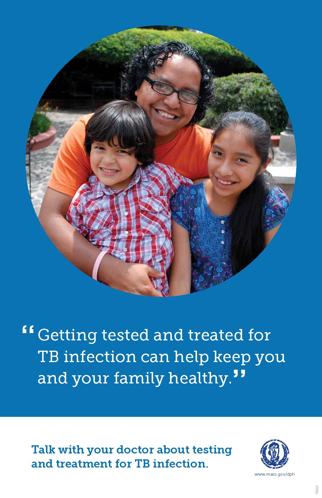 Tuberculosis Poster with Mom, Dad and Two Children - Multiple Languages ...