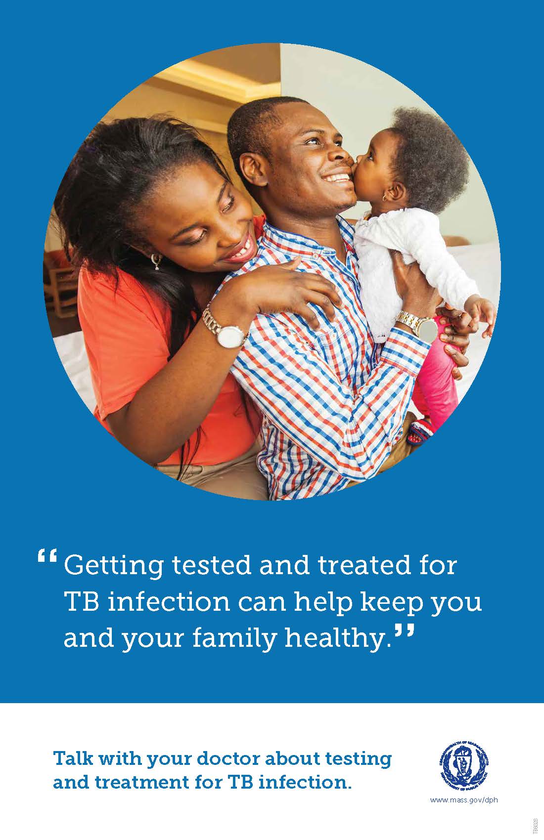 Tuberculosis Poster with Mom, Dad and Baby - Multiple Languages ...