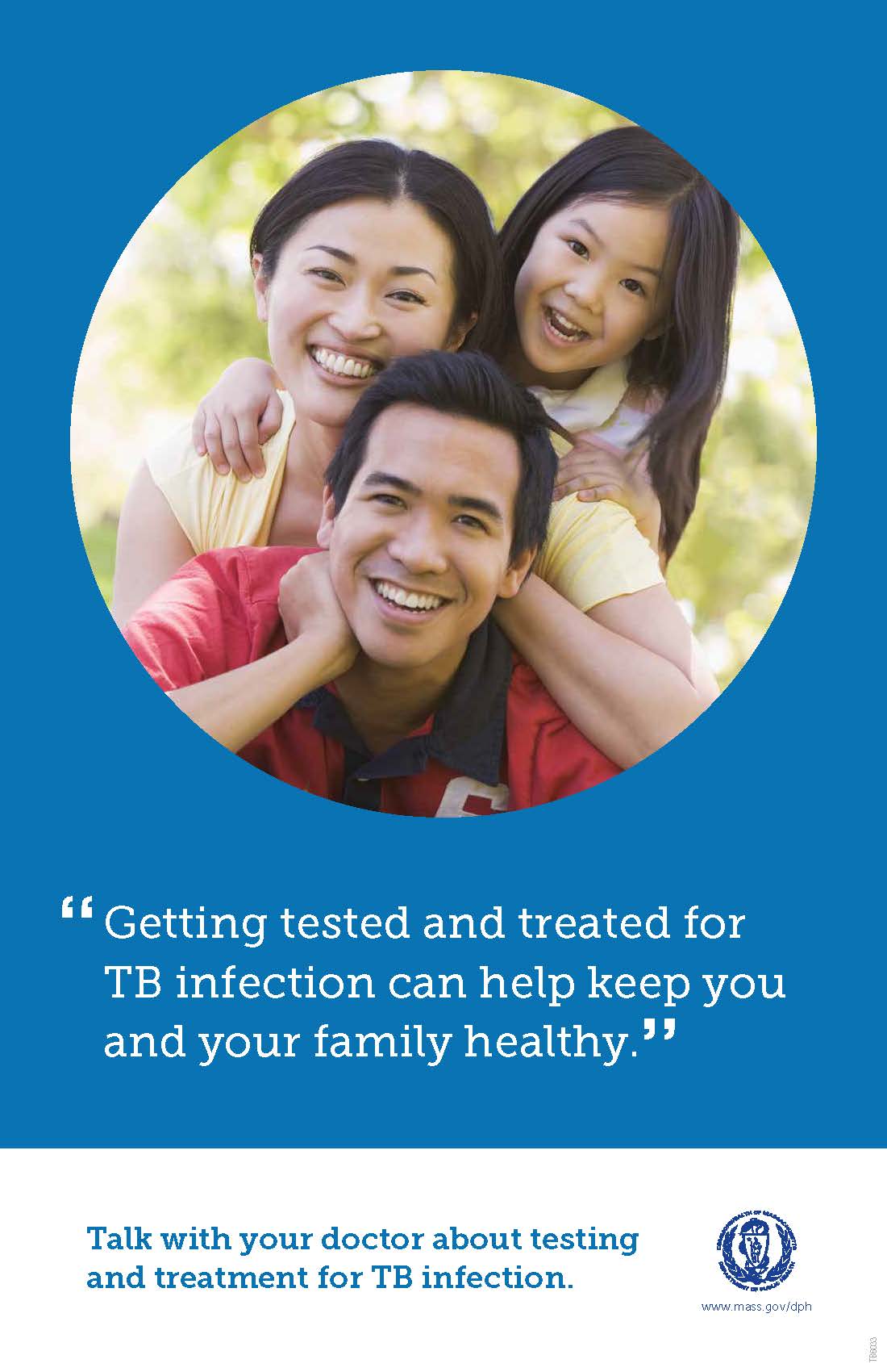Tuberculosis Poster with Mom, Dad and Child - Multiple Languages ...